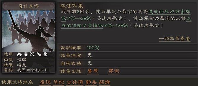 三国志战略奇谋良计哪个用比较好截图