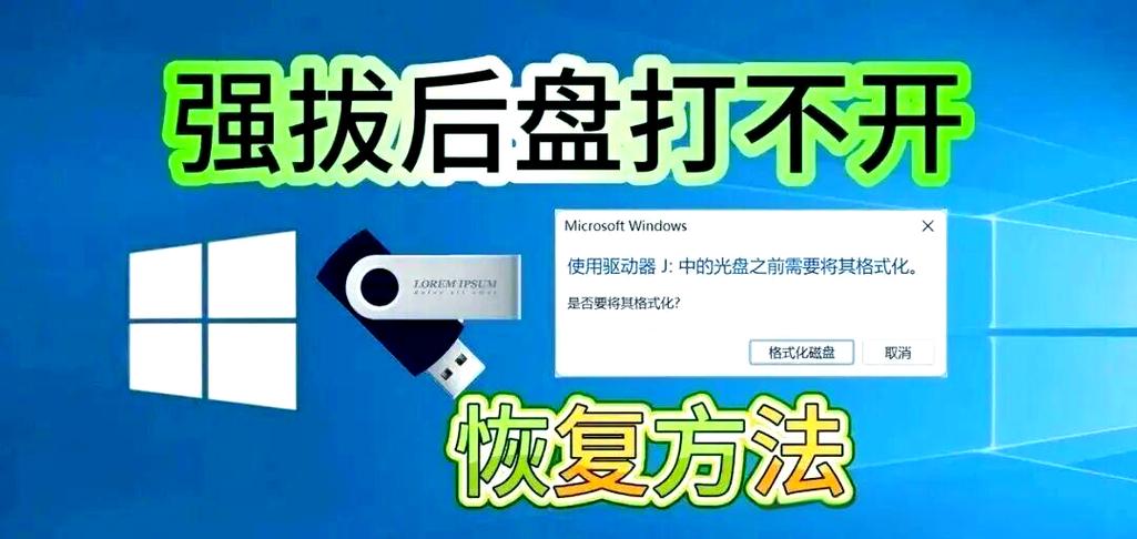 u盘打不开并提示格式化图标