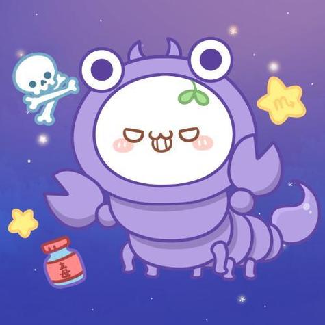 天蝎座卡通萌图图标