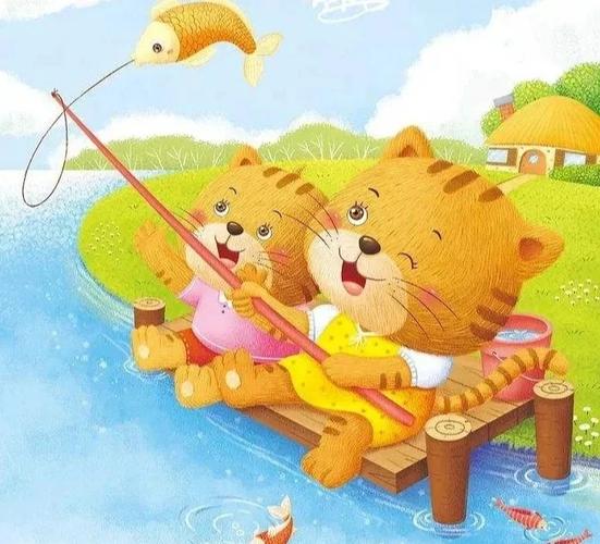 小猫钓鱼幼儿园简短故事图标
