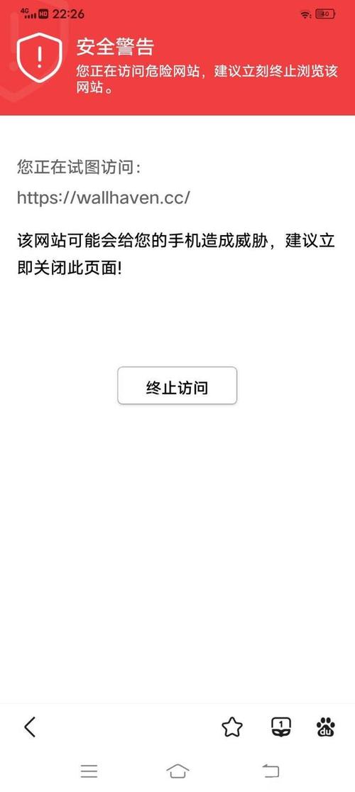 手机出现风险网站提示