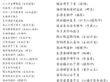 关于第五人格的昵称