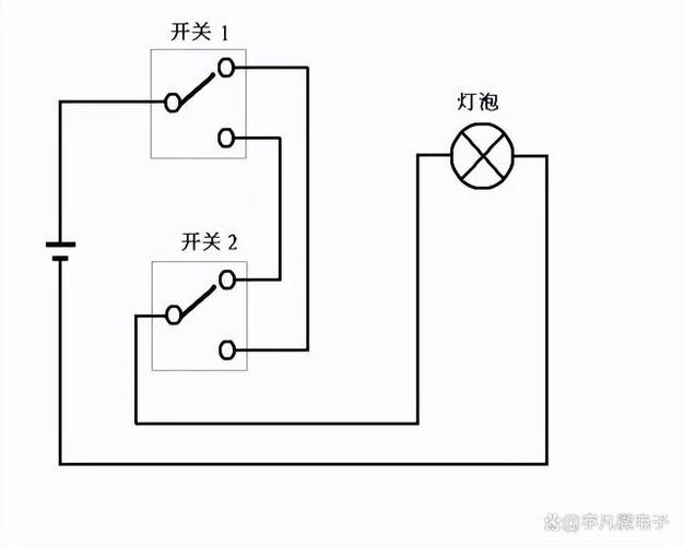 双控开关电路图图标