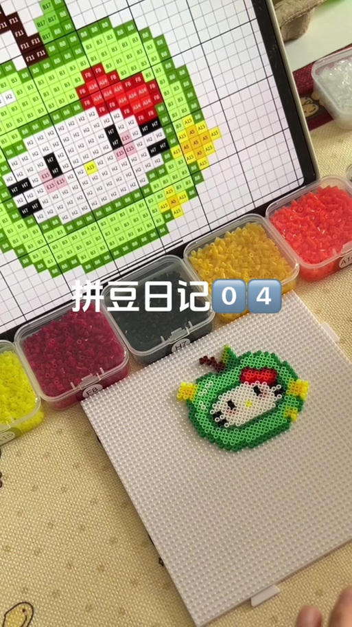 拼豆怎么拼图标