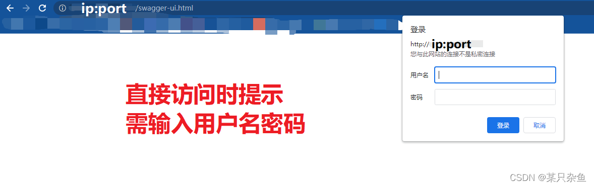 访问需要输入用户名和密码截图