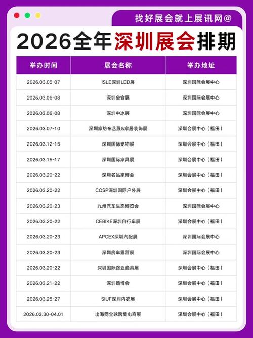 深圳2026展会一览表图标