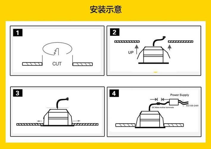嵌入射灯安装方法图解截图