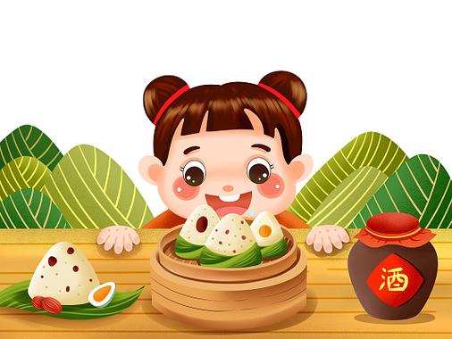 端午吃粽子图标