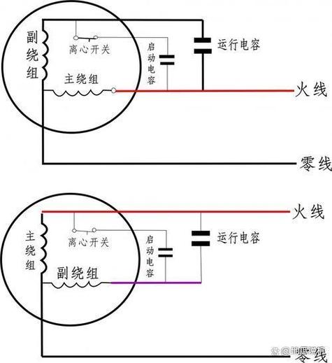 单相电机接线图图标