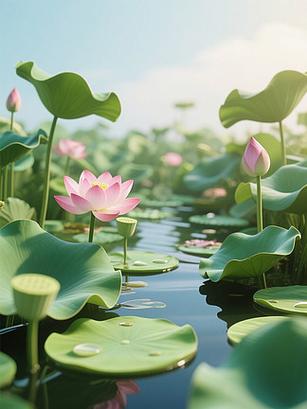 荷花连着莲藕图片大全图标