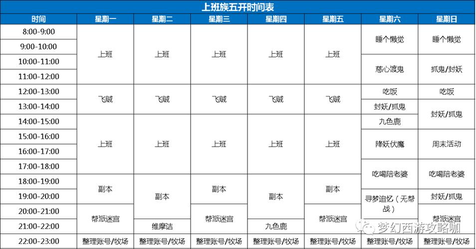 梦幻西游开服时间表图标