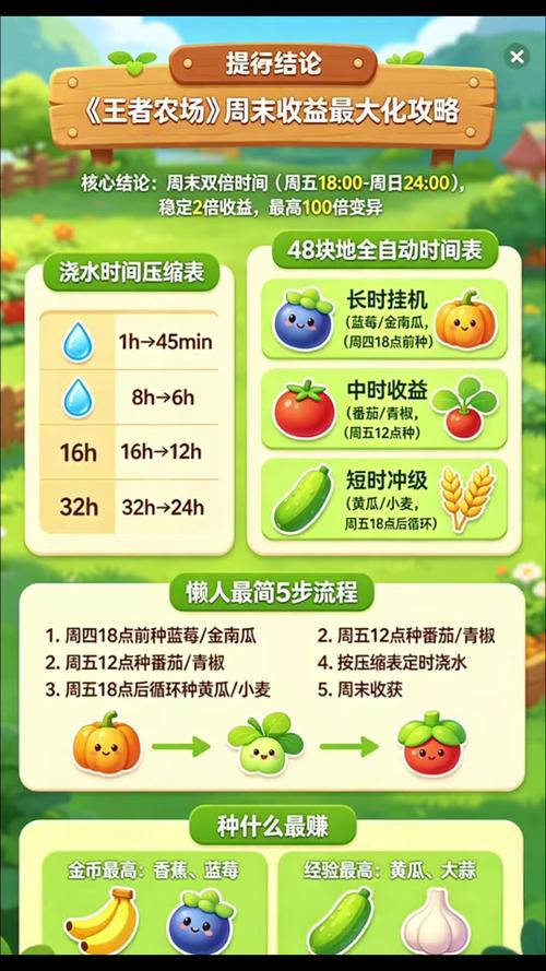 王者农场1-80级作物一览表