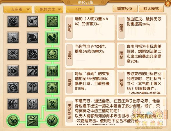 109力五庄经脉点哪几个图标
