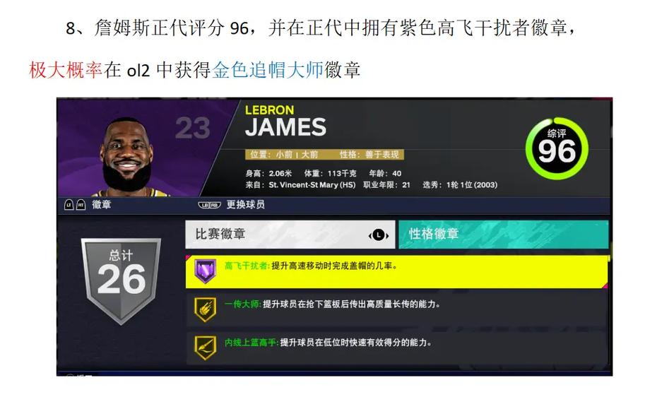 nba2kol2徽章详解图标