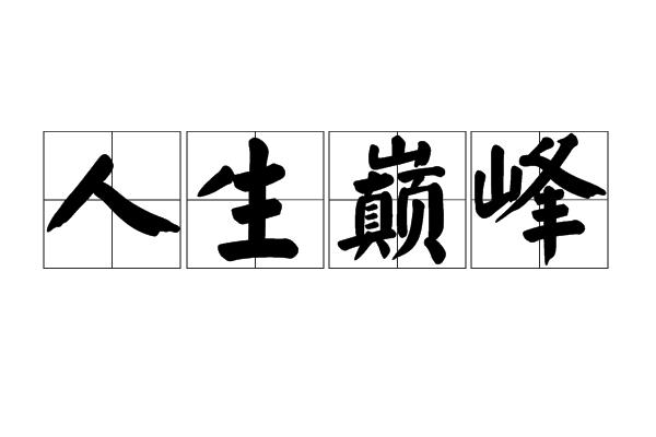 人生巅峰的近义词