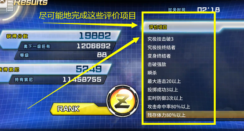 龙珠超宇宙2变身属性表截图