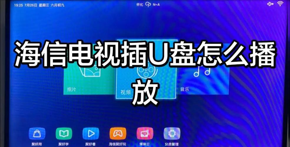 u盘怎么在电视机上播放图标