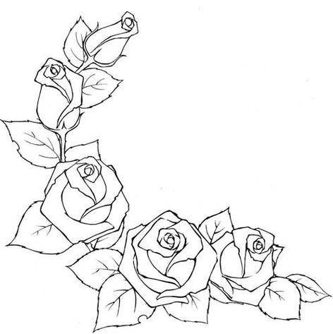 一束玫瑰花简笔画