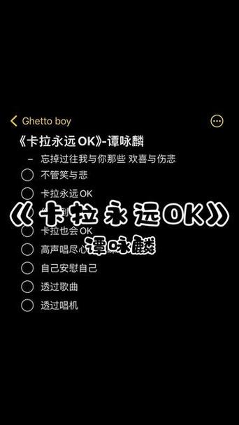 《卡拉永远ok》歌词截图