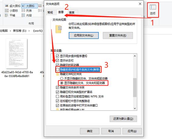 如何显示被隐藏的文件图标