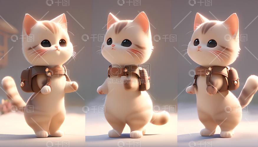 今天3d小猫猫图纸图标