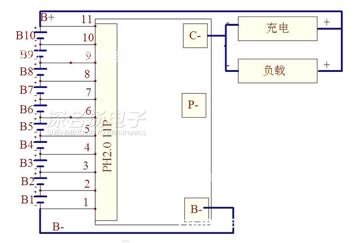 36v保护板10串接线图图标