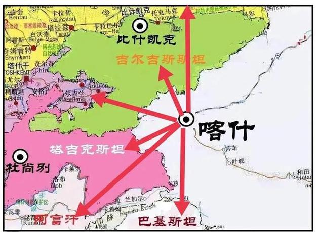 喀什接壤的国家地图图标