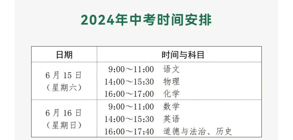 南京中考时间2024年时间表图标