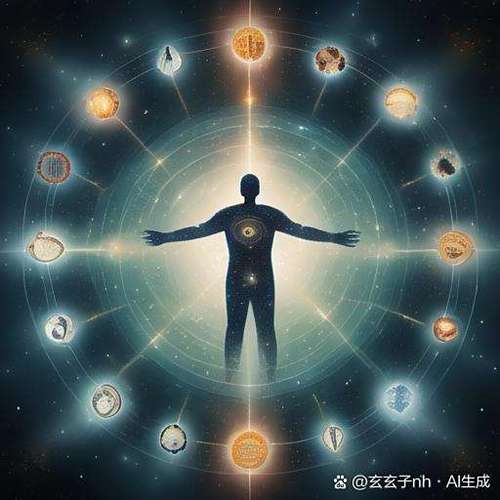 身体与宇宙融为一体图标