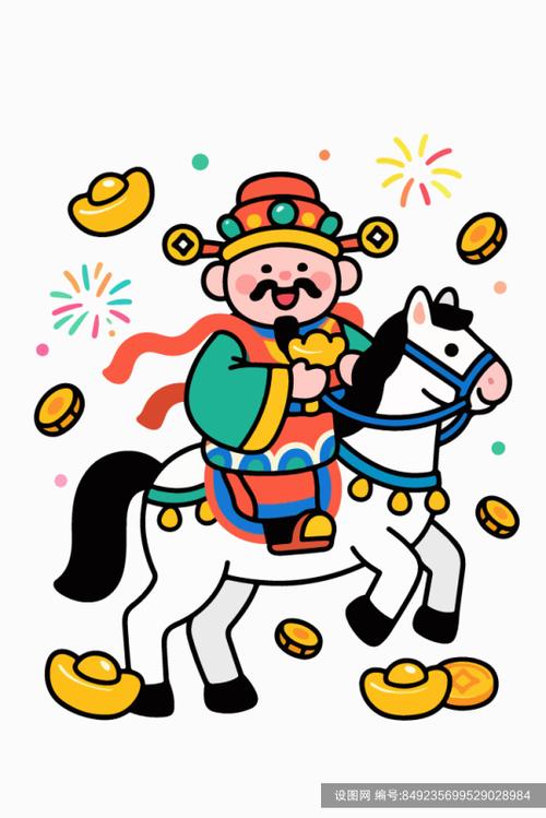 新年漫画图标