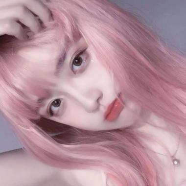 韩国粉色头发头像女生图标