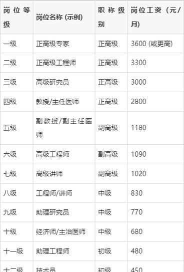 专业技术十三个级别表图标