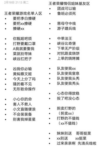 王者荣耀名字大全图标