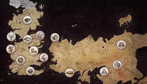 权力的游戏七国地图及势力分布