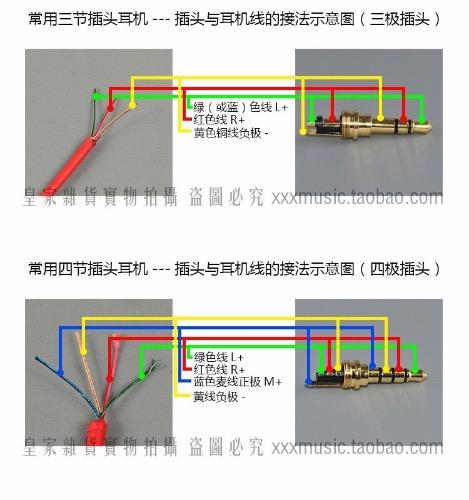 带麦克风的耳机线接法
