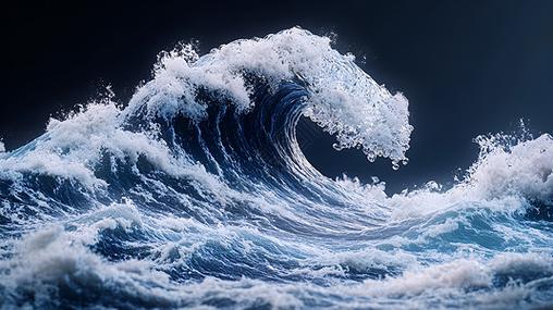 波涛汹涌的海浪声音效