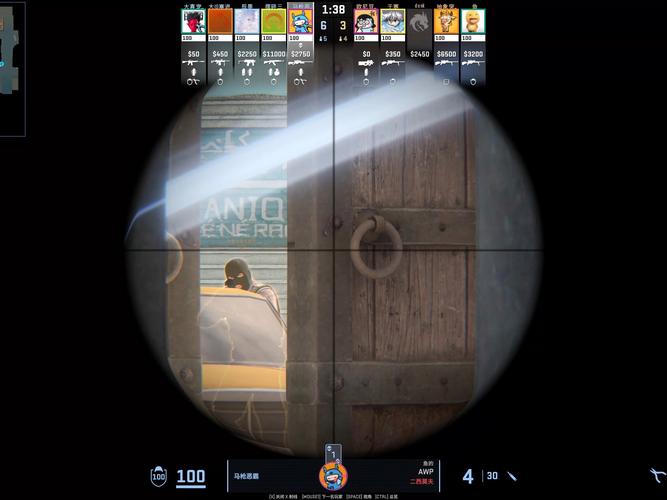 csgo狙开镜只有一半图标