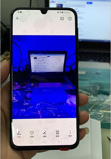 华为手机闪光灯拍照蓝色图标
