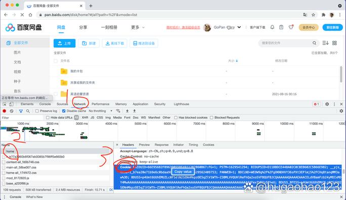 百度网盘cookie在哪里找到图标