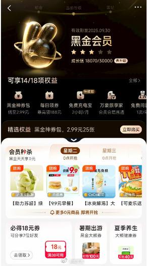美团会员中心图标