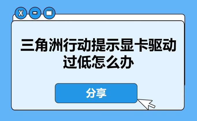三角洲显卡驱动太低怎么解决图标