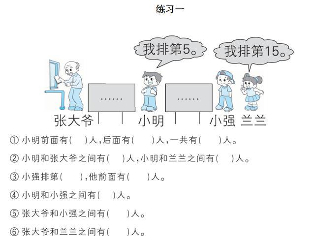 一年级排队问题应用题图标