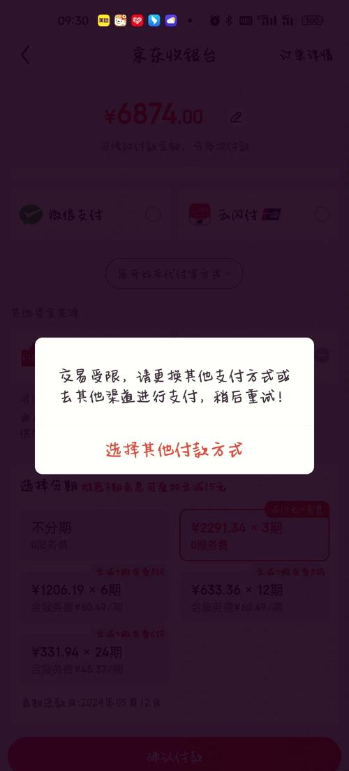 当前订单不支持程程白条支付图标