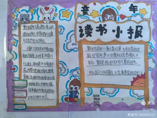 4一6年级读书手抄报内容图标