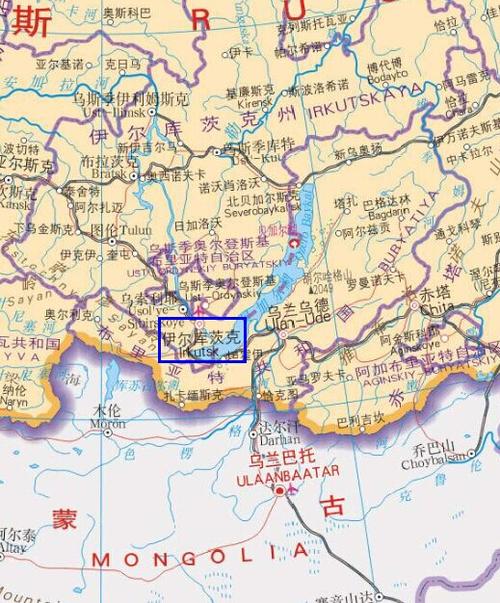 伊尔库茨克位置截图