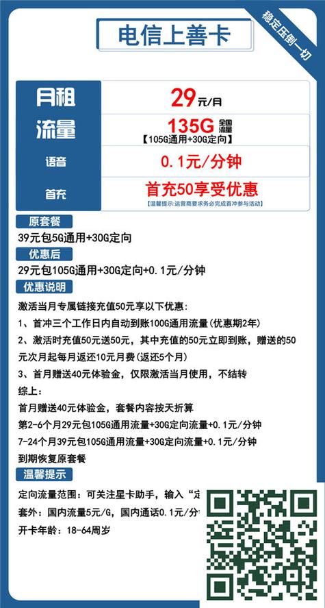 电信流量卡29元套餐图标