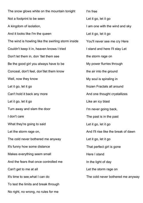 let it go 中文版截图