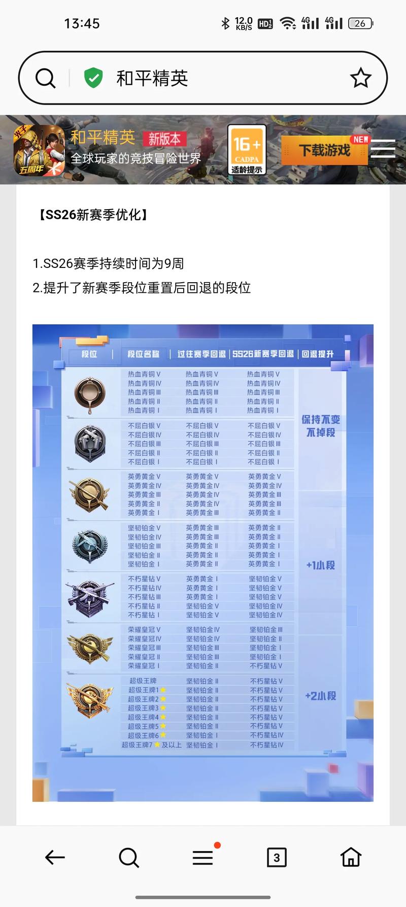 巅峰赛和平精英规则截图