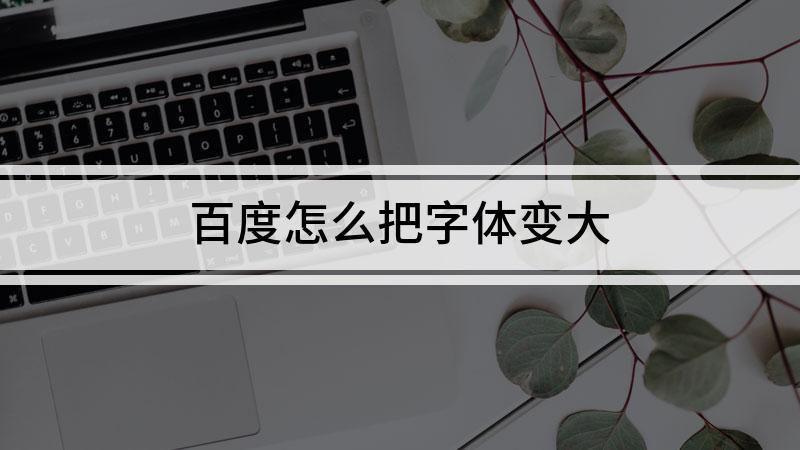 看百度字体怎样放大图标