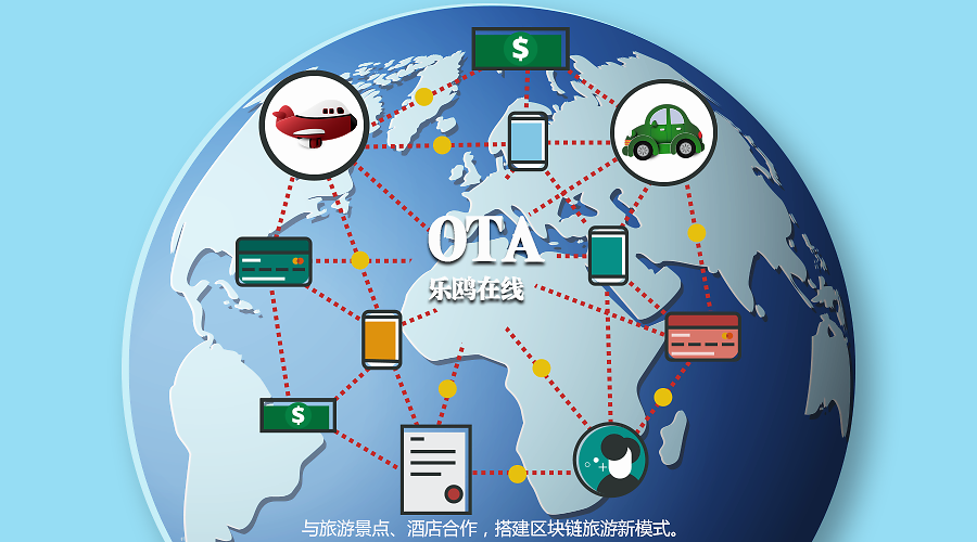 航空公司与区块链图标